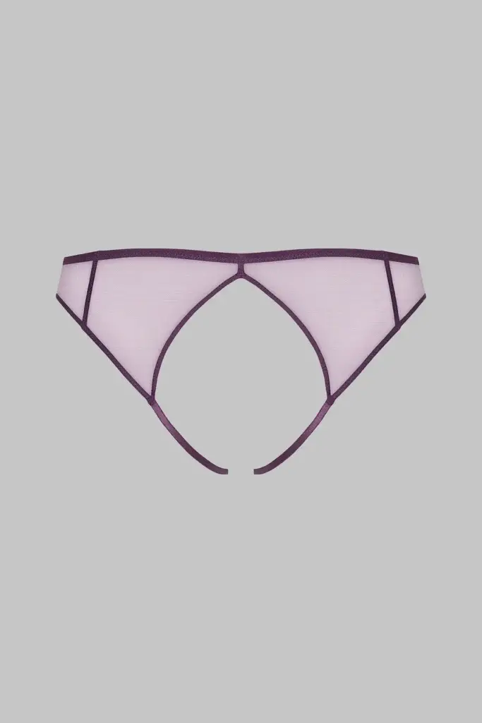 L’Amoureuse – Open Panty – Purple - HabebeCouture